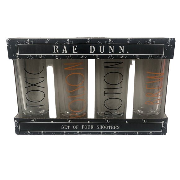 Rae Dunn | Dining | Rae Dunn Shooters Shot Glasses Set Of 4 Halloween ...
